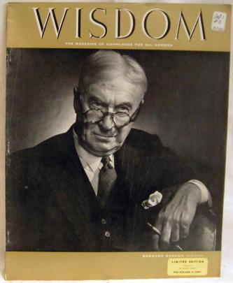 WISDOM MAGAZINE, Vol.1 No. 3 Bernard Baruch Cover by Gutterman, Leon ...