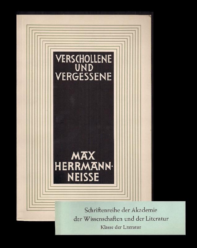 Max Herrmann-Neisse. Eine Einführung in sein Werk und eine Auswahl. von ...