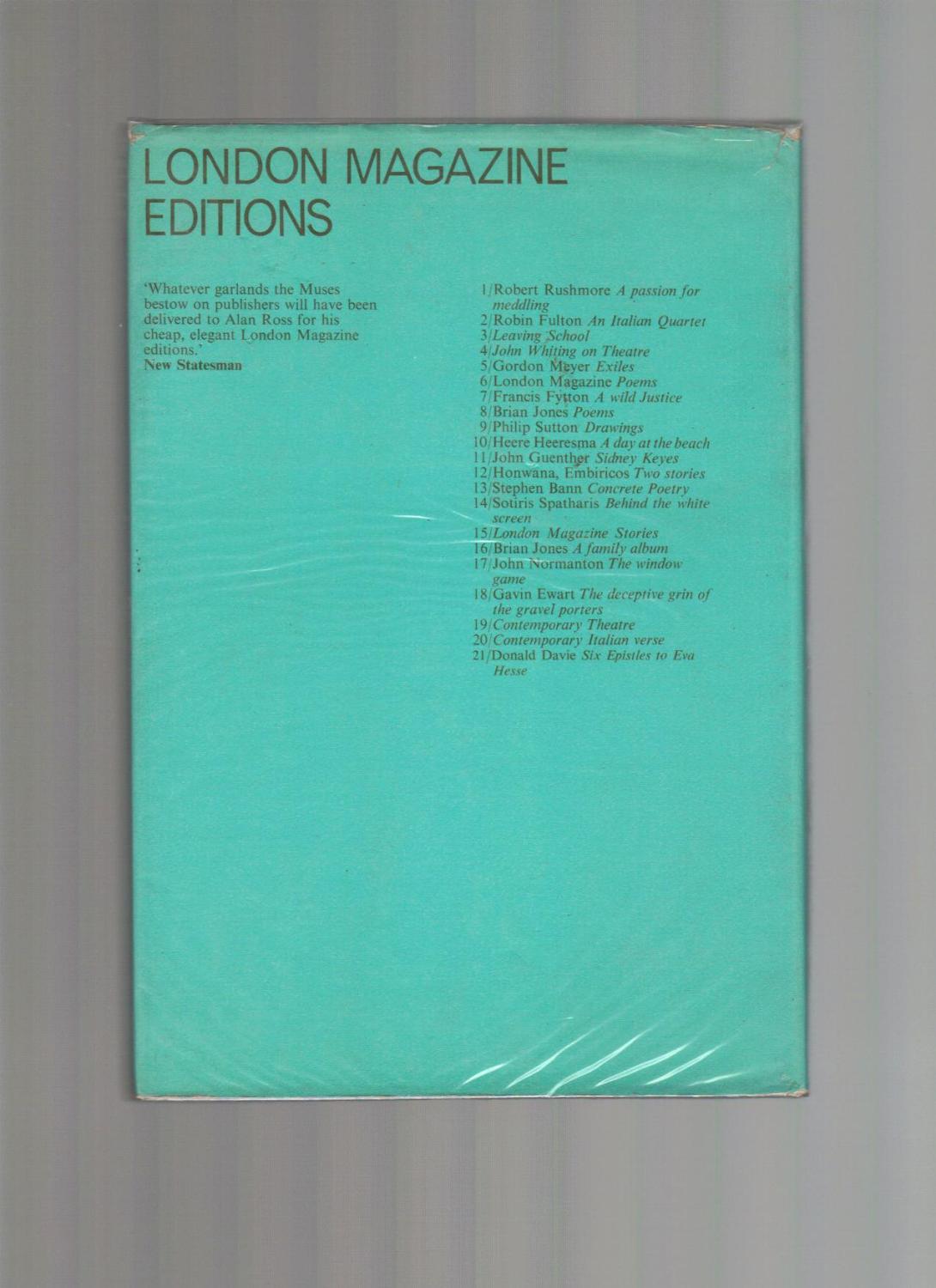 LONDON MAGAZINE STORIES 5 by Alan Ross [Ed.] Gabriel Garcia Marquez ...