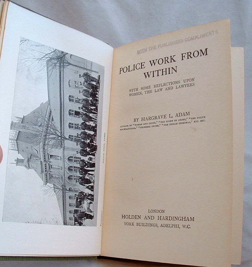 Police Work from Within by Hargrave L Adam: Good Plus Hardcover | Peter ...