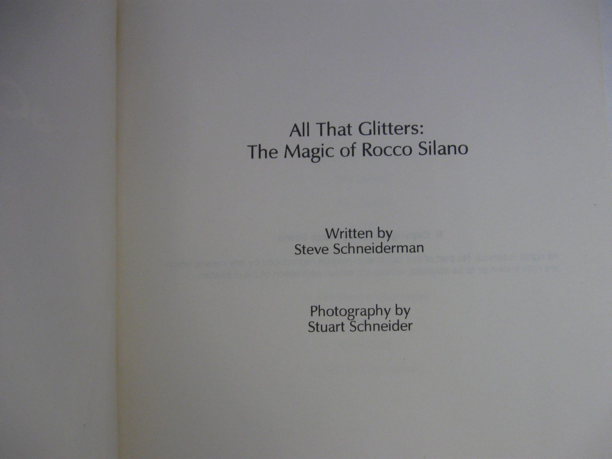 All That Glitters: The Magic of Rocco Silano by Schneiderman, Steve ...