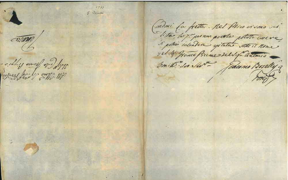 Foglio piegato, senza data von Boselli, Giacomo (1744-1808): (1790 ...