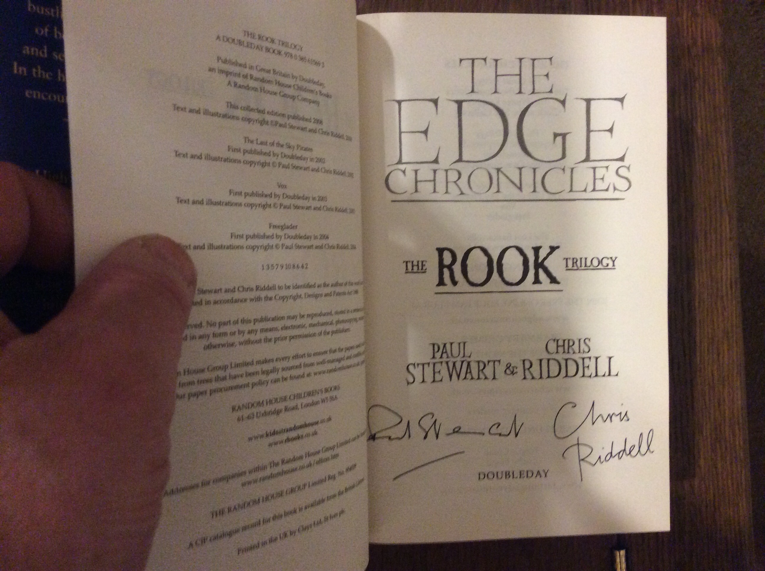 The Rook Trilogy ******DOUBLE SIGNED UK HB 1/1**** by Stewart, Paul ...