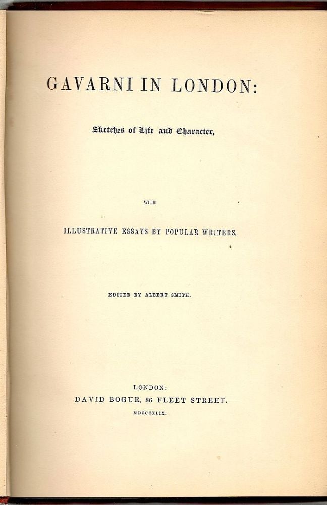 Gavarni in London; Sketches of Life and Character by Smith, Albert (ed ...