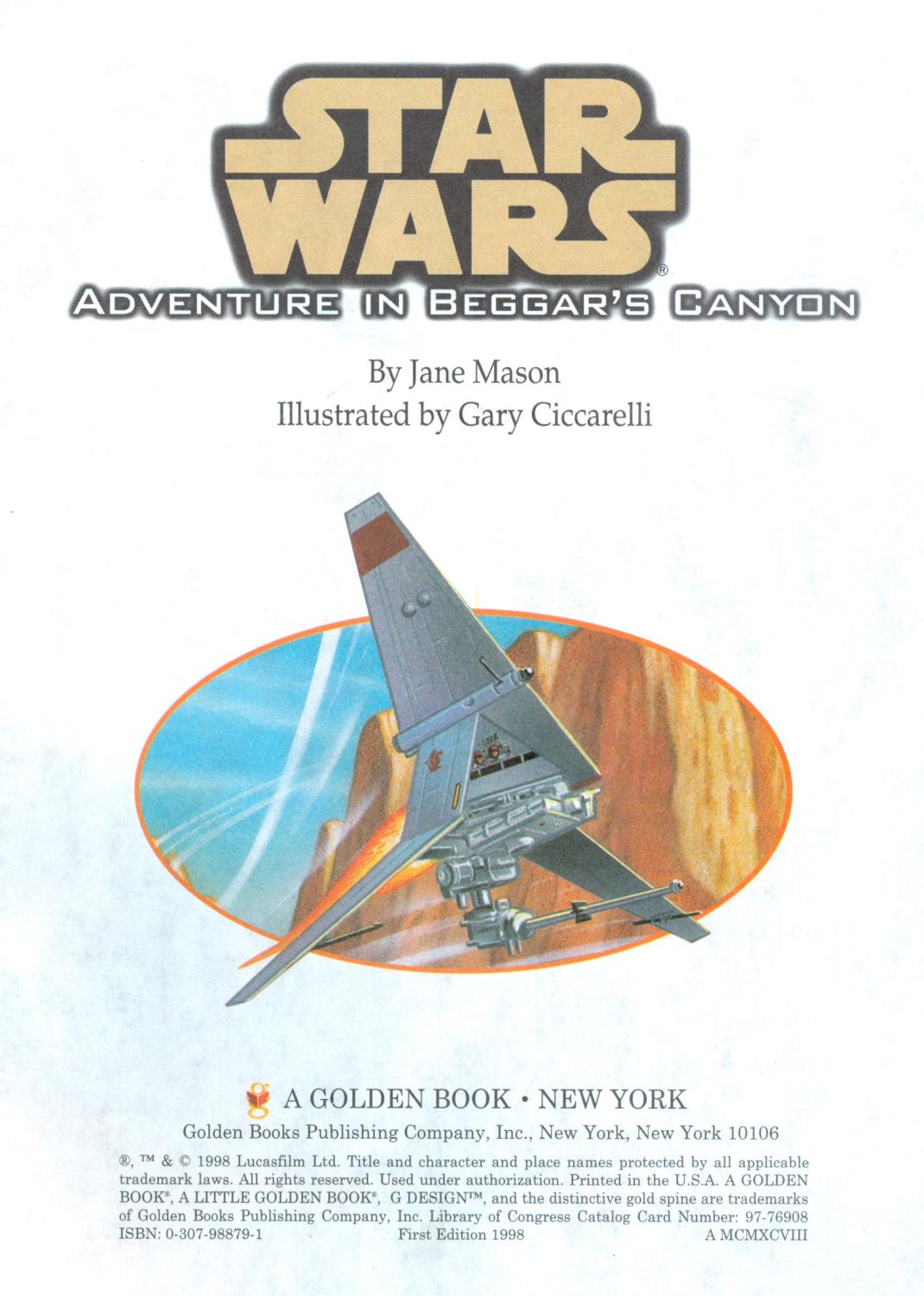 Star Wars - Adventure in Beggar's Canyon (1998)(1st printing) by Jane B ...