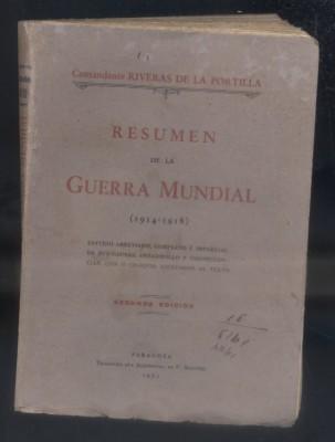 RESUMEN DE LA GUERRA MUNDIAL 1914-1918. by RIVERAS DE LA PORTILLA ...