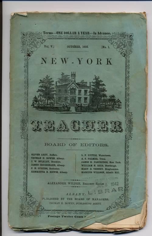 New York Teacher Vol. V, No. 1, October 1855: Good Paperback (1855 ...