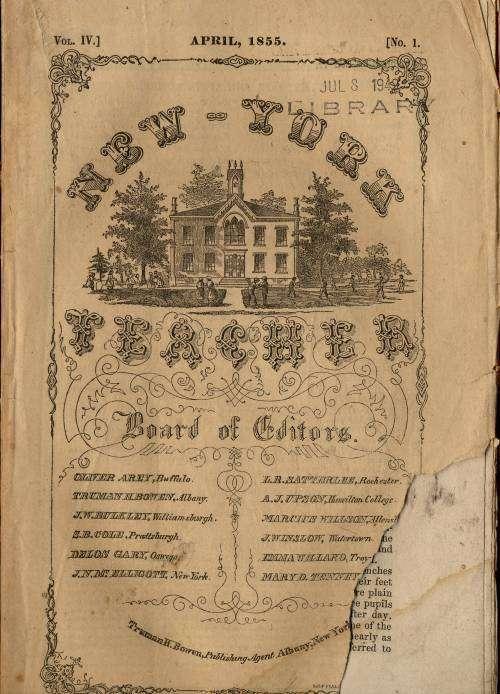 New York Teacher Vol. IV, No. 1, April 1855: Good Paperback (1855 ...