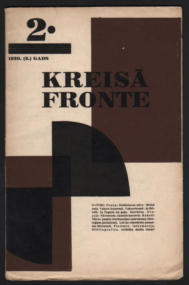 Kreisa fronte. [Left Front.] 1930. No. 2 von Laicens, Linards; Laicens ...