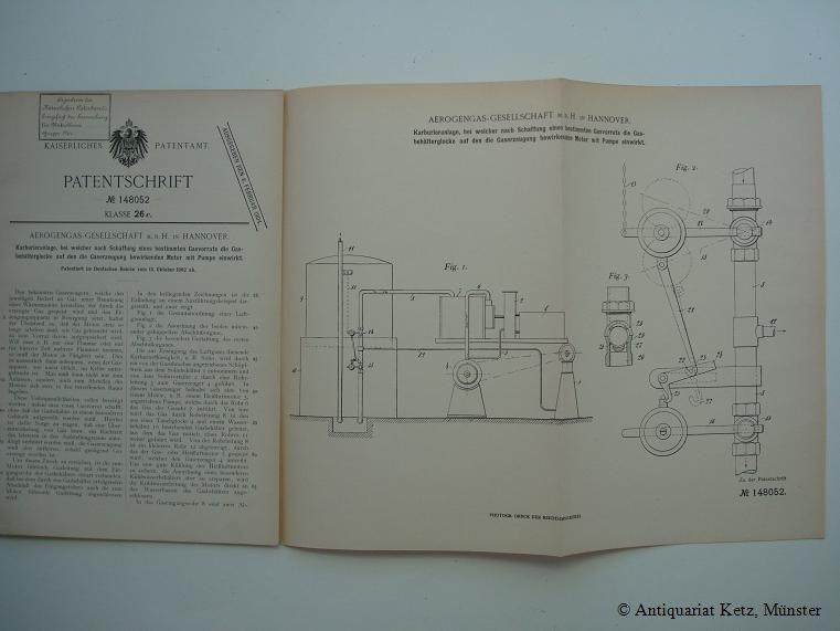 Karburieranlage, bei welcher nach Schaffung eines bestimmten Gasvorrats ...
