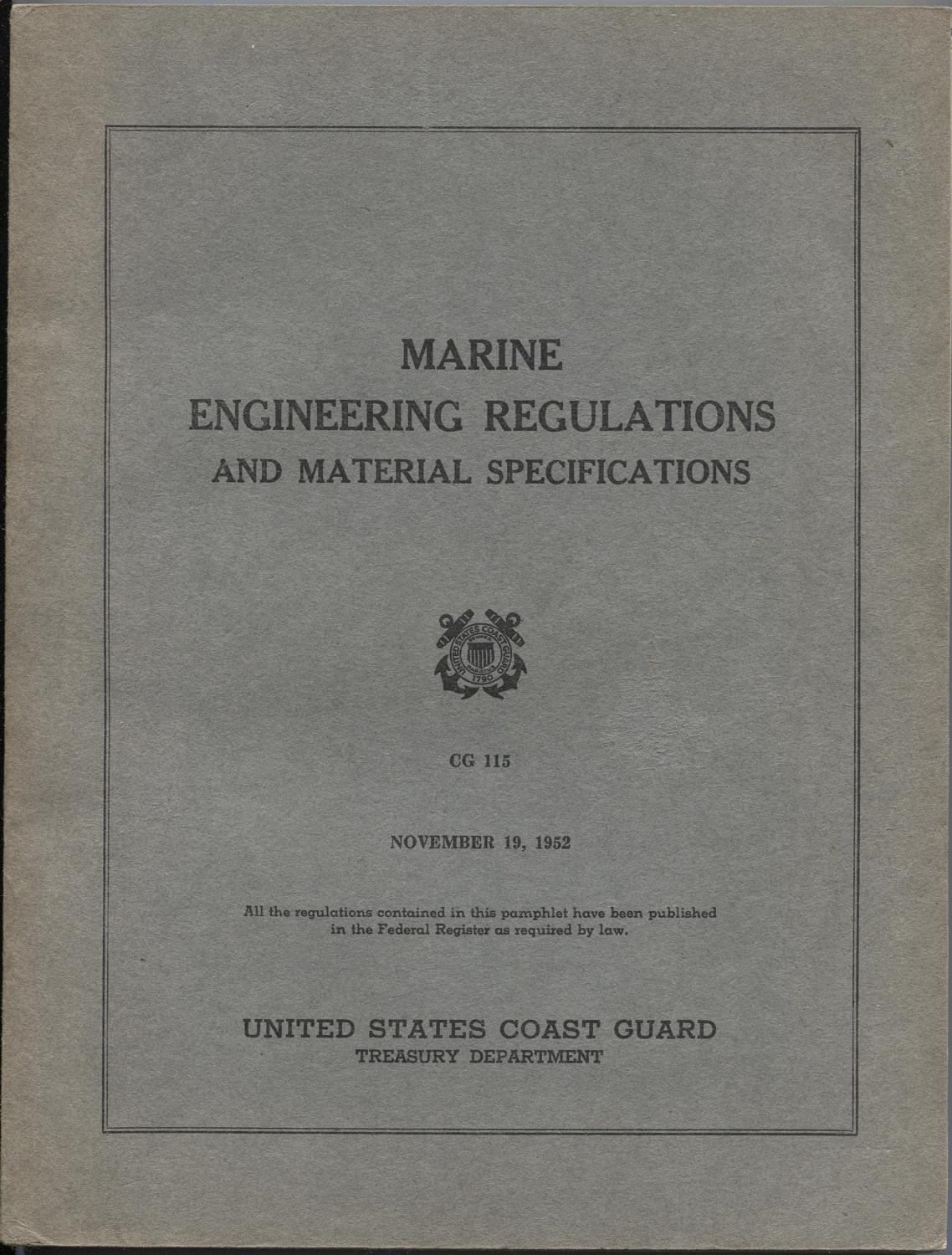 Marine Engineering Regulations and Material Specifications: Materials ...