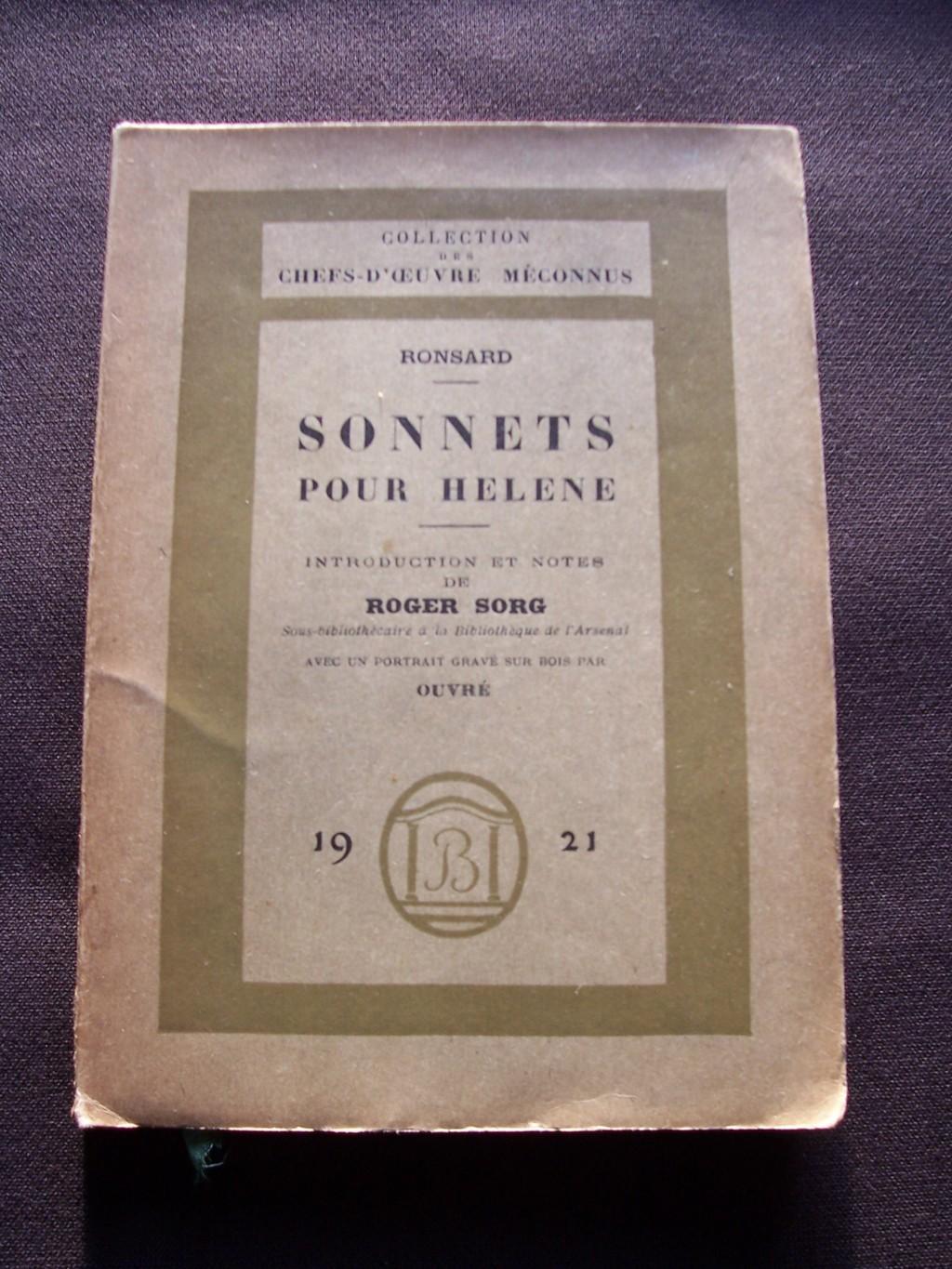 Sonnets pour Helene par Ronsard: Très bon Couverture souple (1921 ...