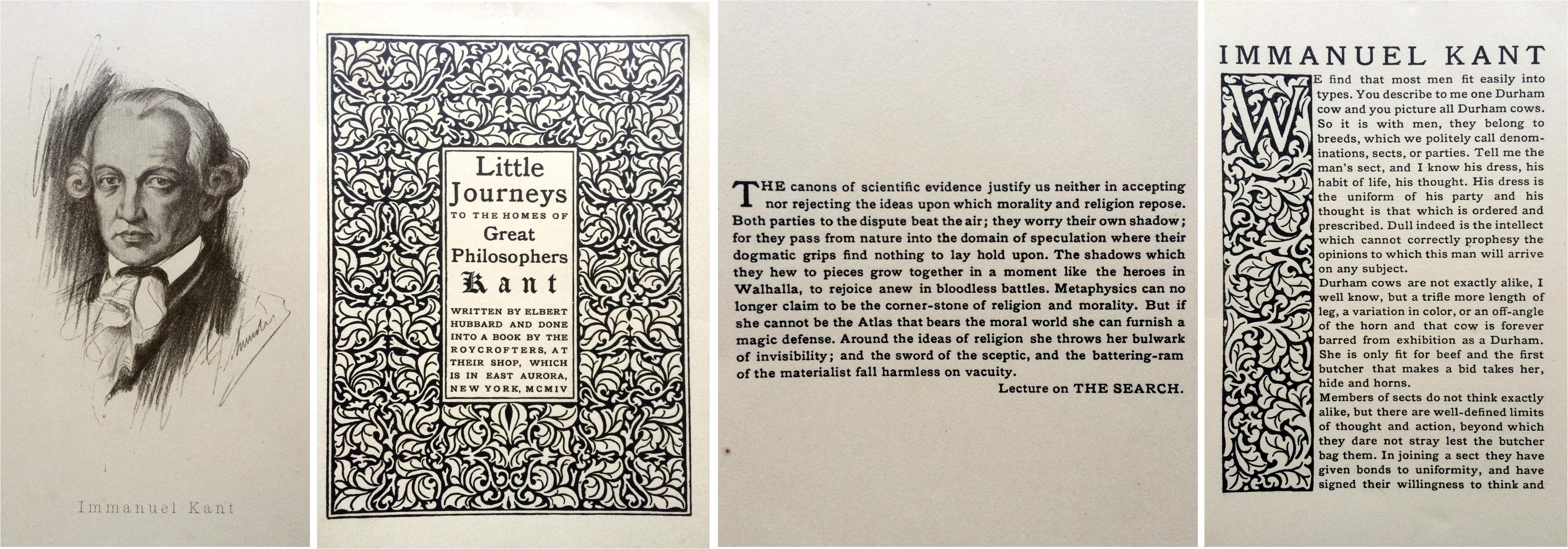 Little Journeys to The Homes of Great Philosophers. by Hubbard, Elbert ...