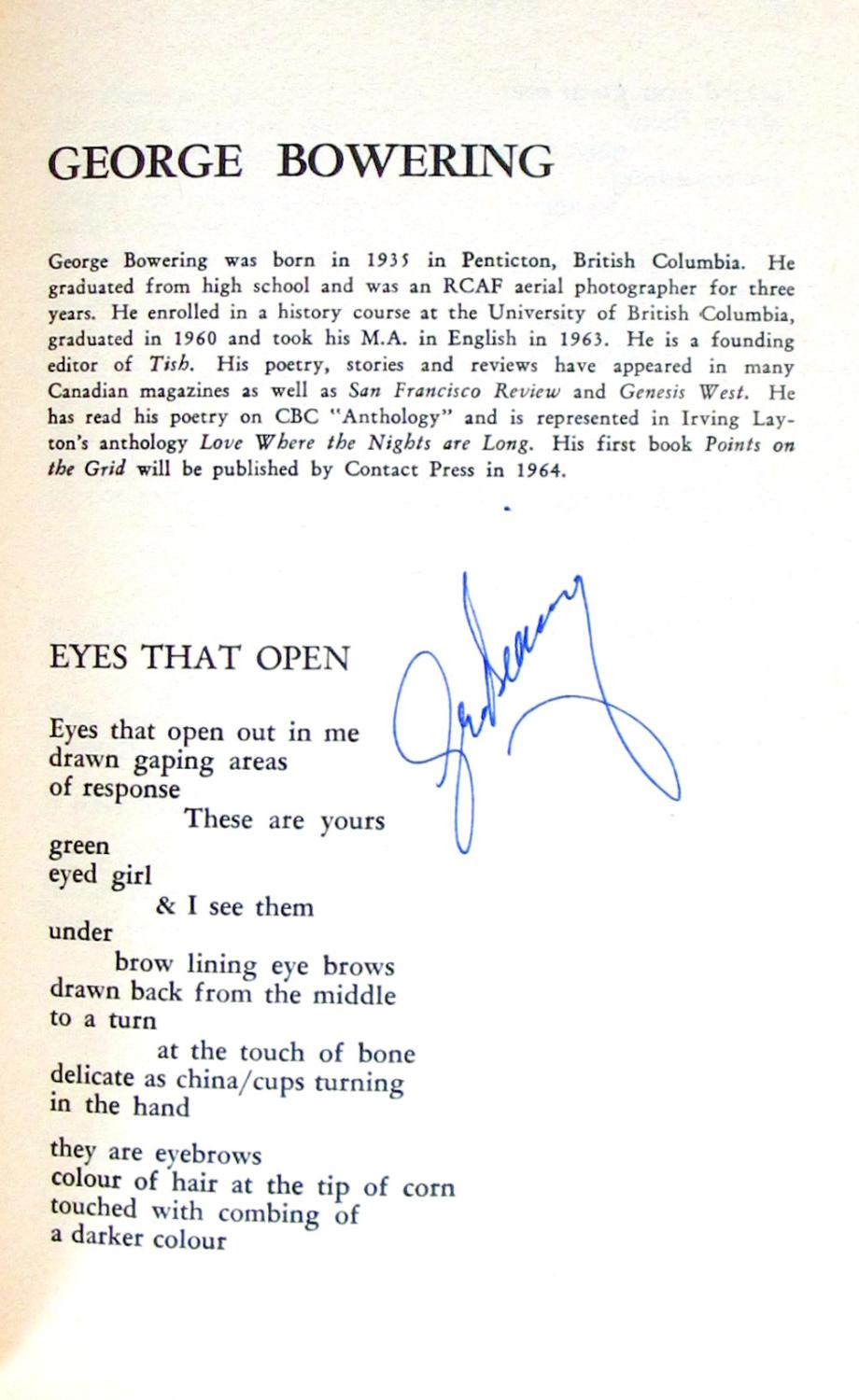 Poesie/Poetry 64 by Bowering, George et al. Signed Copy. Edited By ...