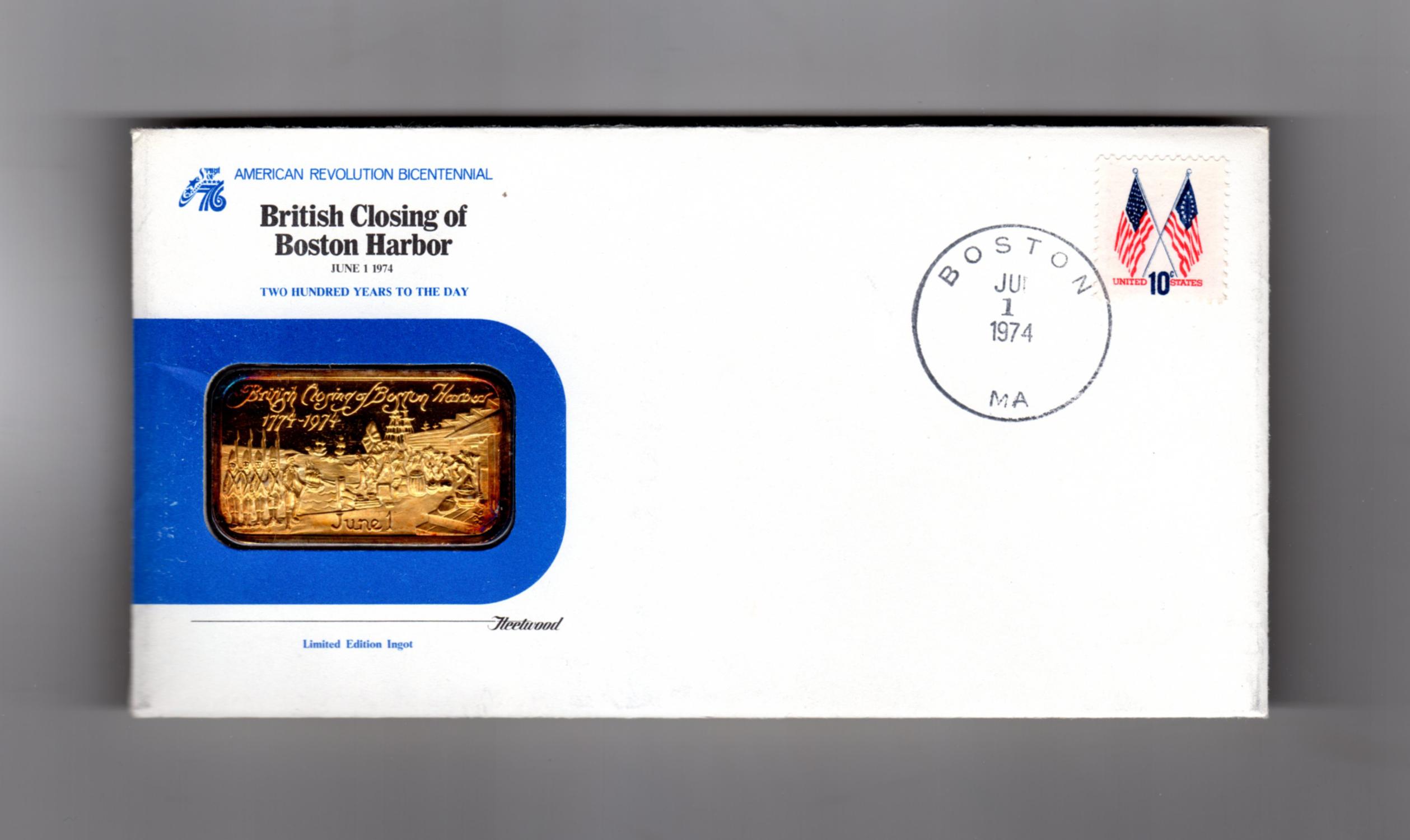 Fleetwood Medalist British Closing of Boston Harbor Bicentennial, 6-1 ...