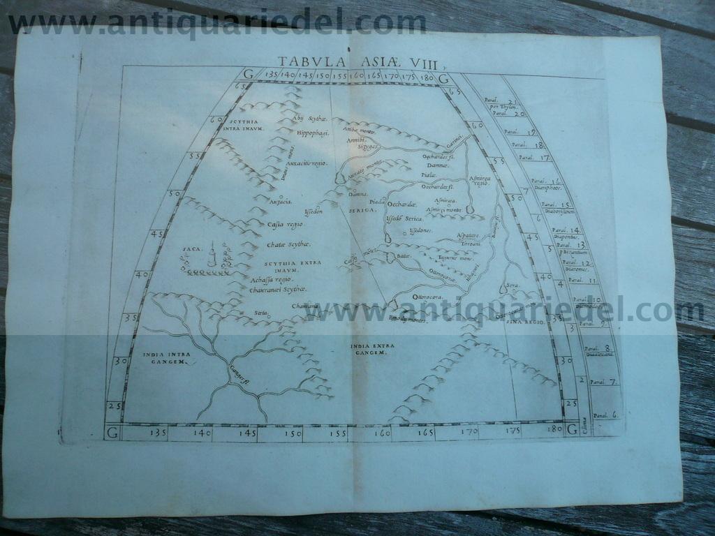 Tabula Asiae VIII, 1562, Ruscelli von Ruscelli Girolamo, 1500-1566: very good Hardcover ...