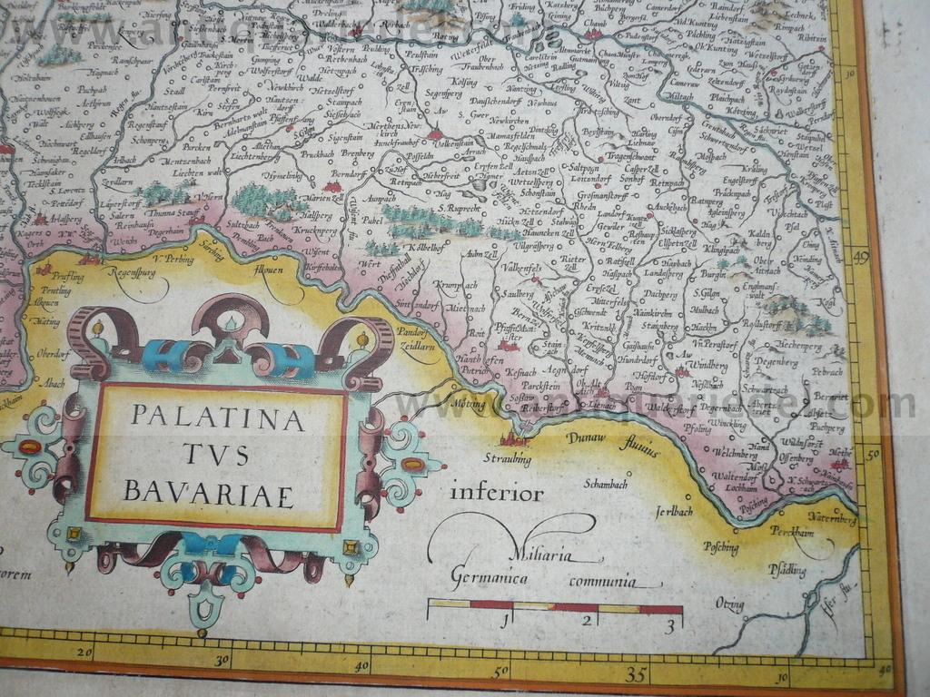 Bavariae,palatinatus, Mercator-Hondius,anno 1642 by Hondius-Janssonius ...