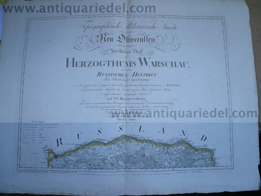 Niemen-Memel, anno 1808, 2 leaves, edited by Sotzmann D.F. by Sotzmann ...