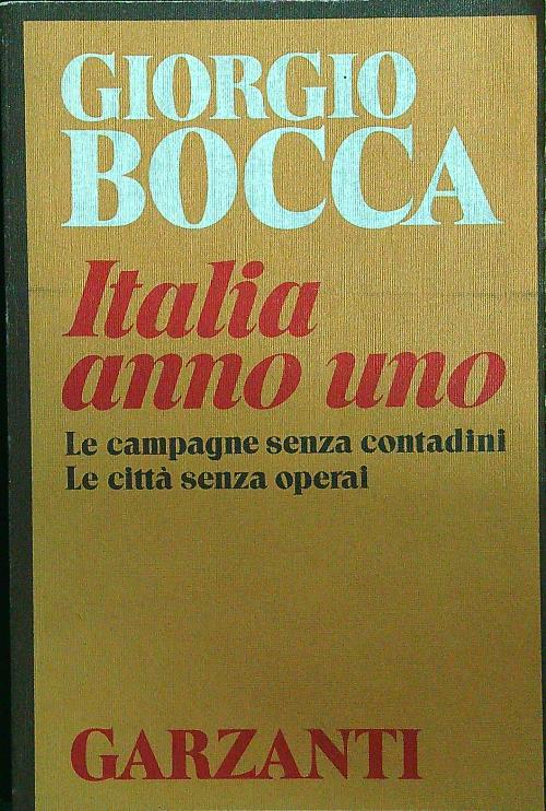 Italia anno uno by Giorgio bocca: Buone (1984) | Librodifaccia