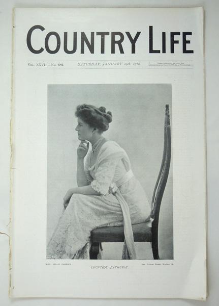 Original Issue of Country Life Magazine Dated January 29th 1910, with a ...