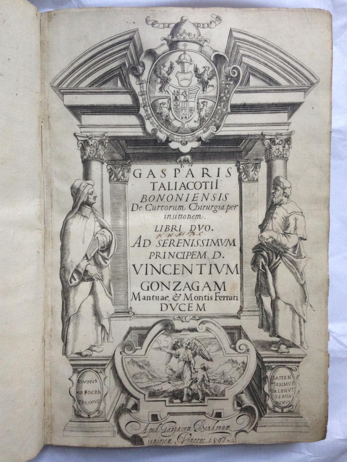 De curtorum chirurgia per insitionem von TAGLIACOZZI, Gaspare: Good ...