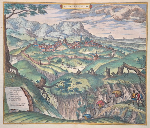 Velitrae vulgo Blitri by Hoefnagle Georgius | Antique Sommer& Sapunaru KG