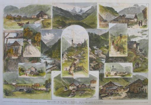 Skizzen aus Tirol: Aus dem Oetzthal und Schnalserthal. Kolorierter ...