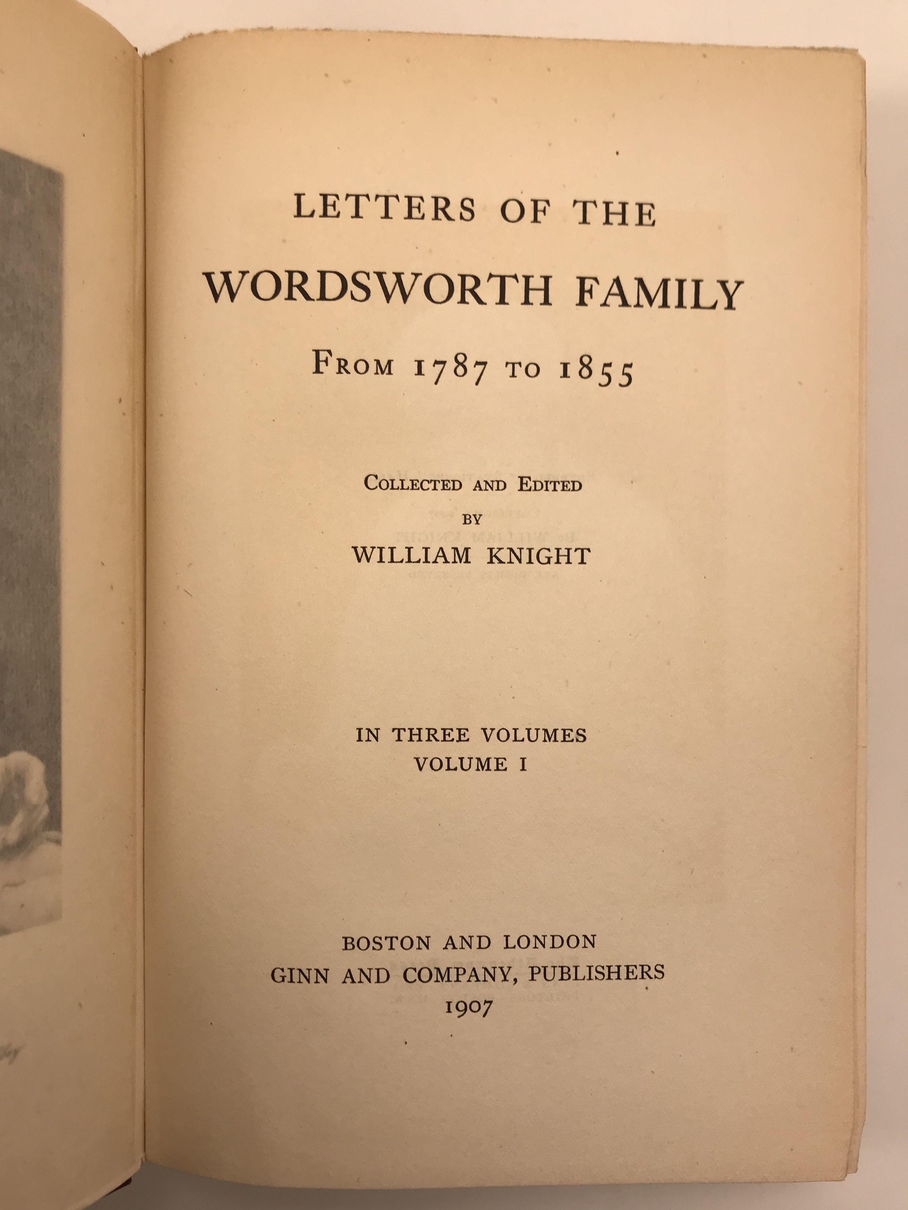 Letters of the Wordsworth Family From 1787 to 1855 by Knight,William ...