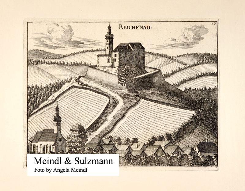 Topographia Austriae Superioris Modernae.- "Reichenau". von Reichenau im Mühlkreis.- Kupferstich ...