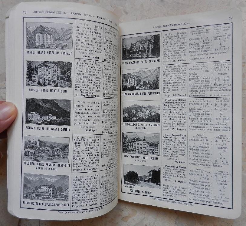 Les Hôtels de la Suisse. Avec Annexe: Lacs italiens, Vallée de Chamonix ...