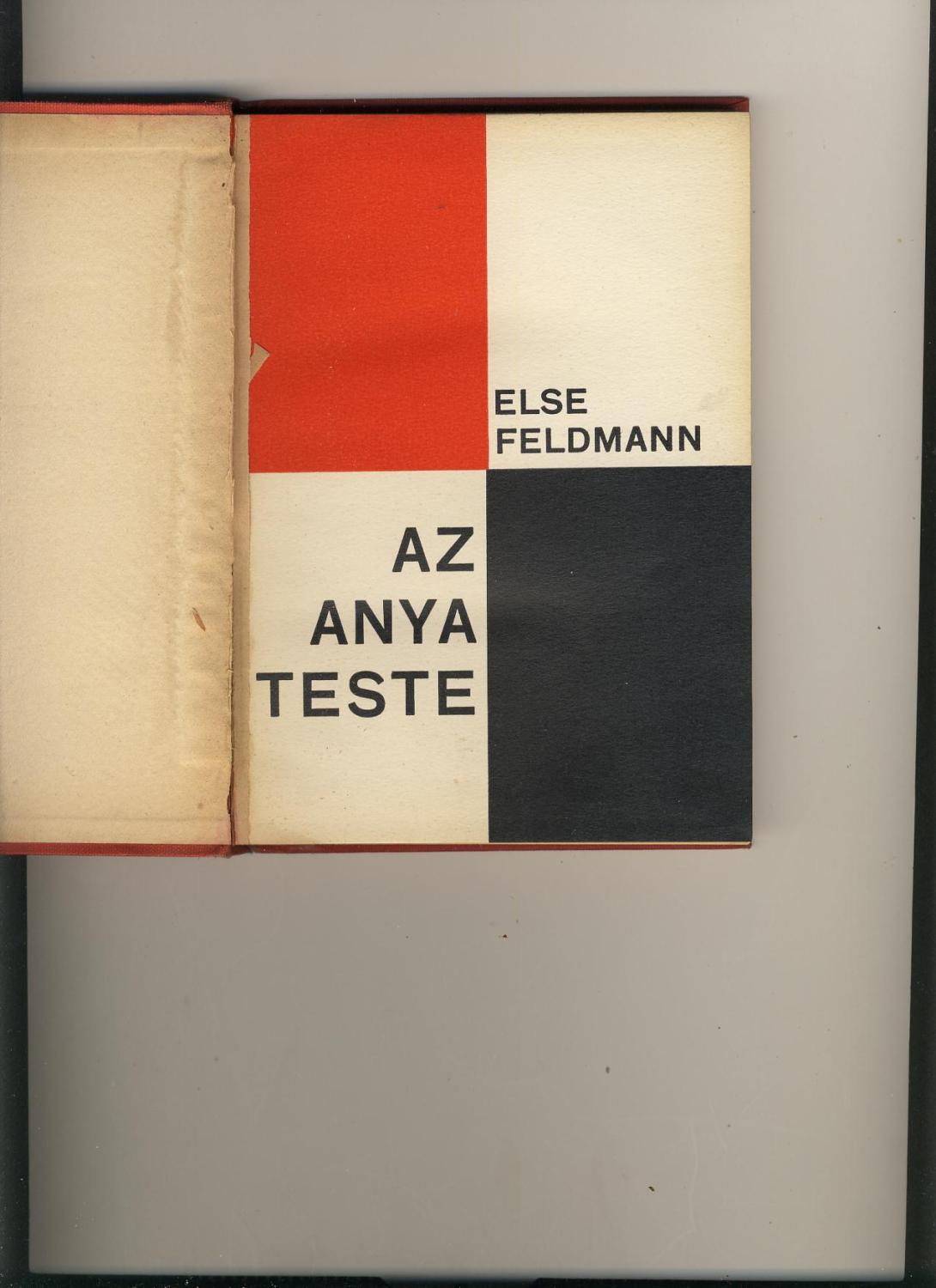Az anya teste. von Else Feldmann: Very Good Hardcover (1930) 1st ...