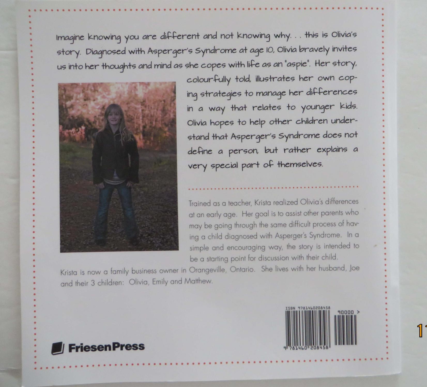 May I Be Excused, My Brain Is Full - Olivia's Asperger's Story by ...