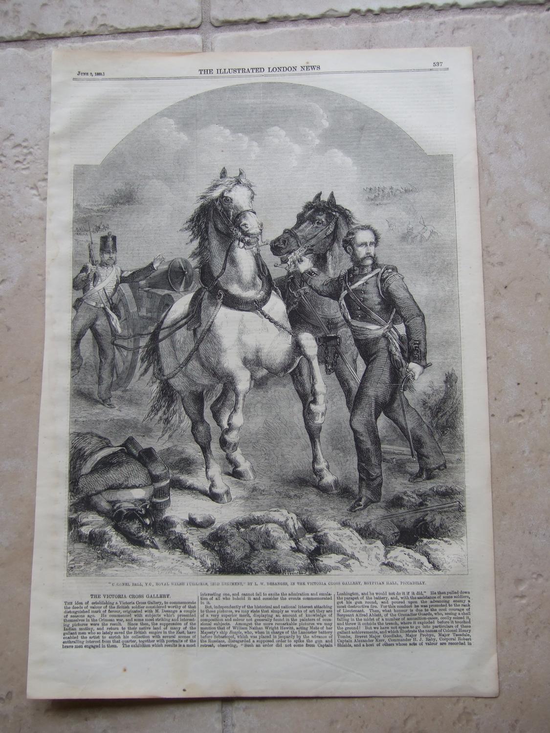 Colonel Bell VC. Royal Welsh Fusiliers 23rd. Regiment.: (1860) Art ...