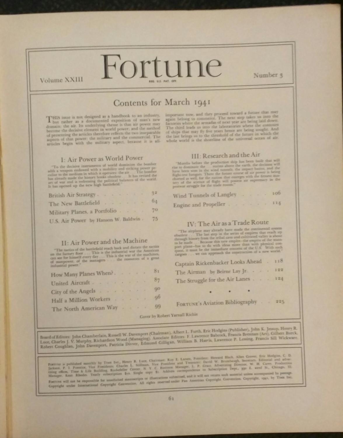 Fortune: Fair Soft cover (1941) 1st Edition | Jason Burley, Camden Lock ...