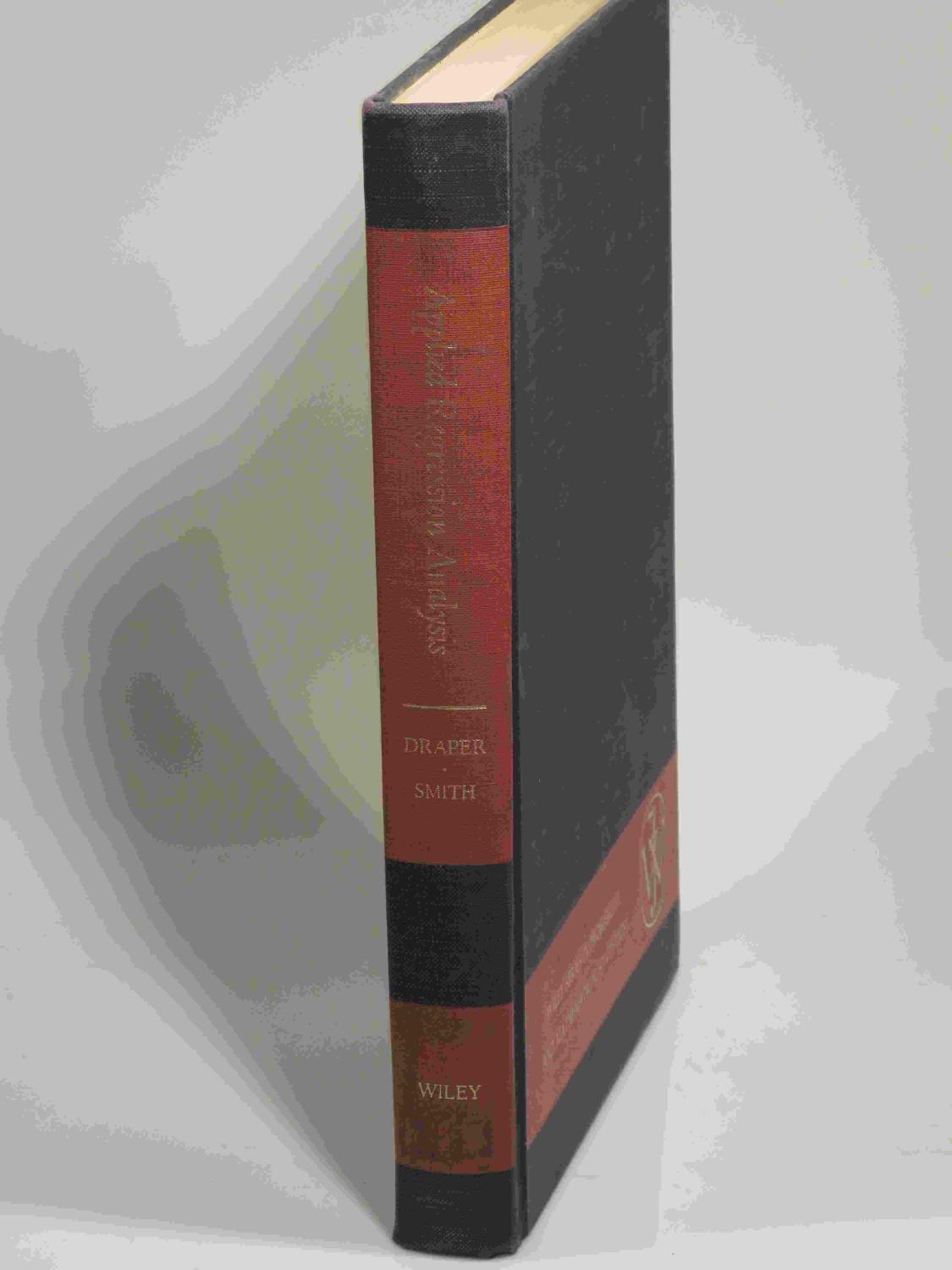Applied Regression Analysis de Draper & Smith: Near Fine Hardcover ... Applied Regression Analysis de Draper & Smith: Near Fine Hardcover ...