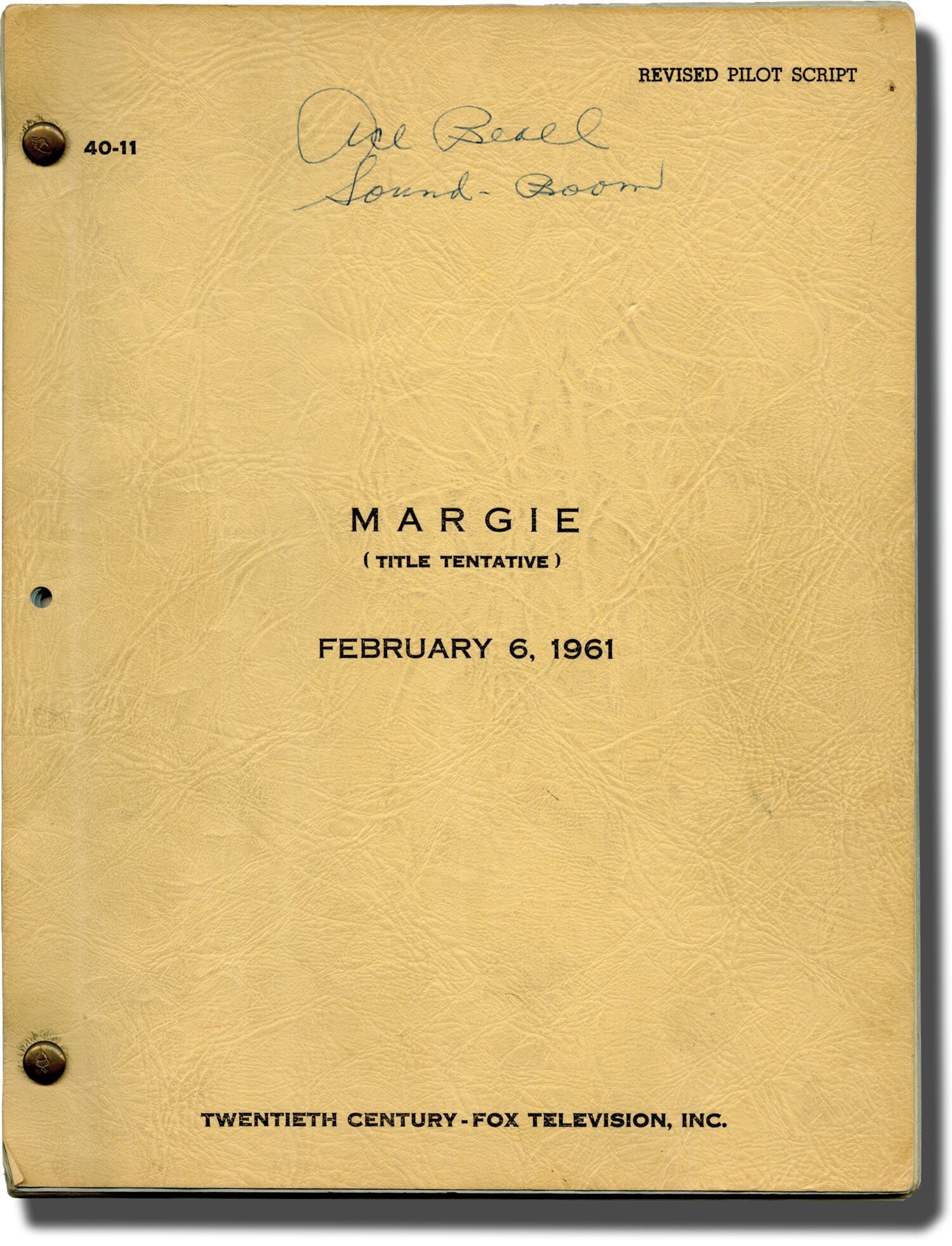 Margie (Original pilot screenplay for the 1961 television series) by ...