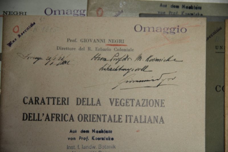 Collection of 6 Offprints, all with stamp "Omaggio", one with ...