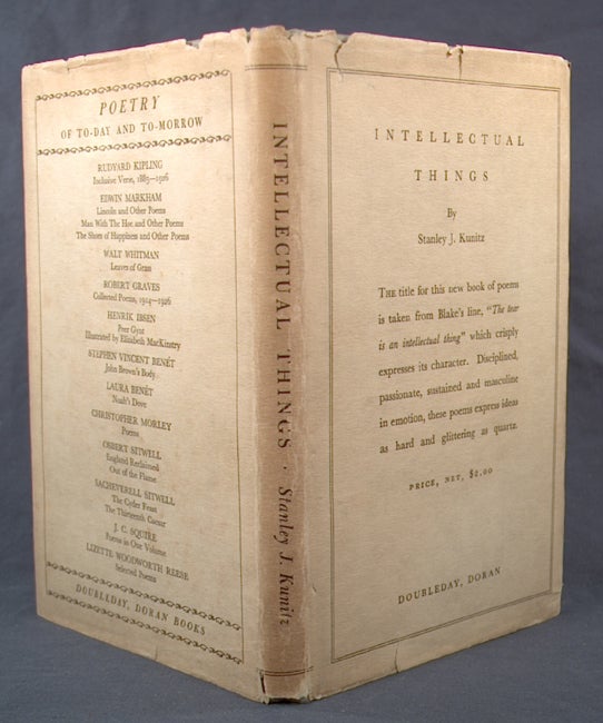 INTELLECTUAL THINGS by KUNITZ, Stanley: (1930) | Boston Book Company ...