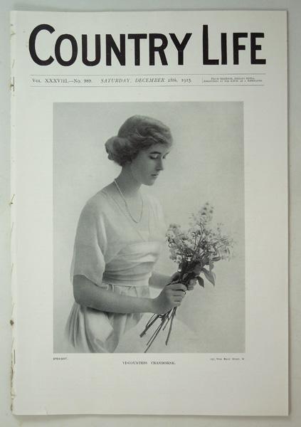 Original Issue of Country Life Magazine Dated December 18th 1915, with ...