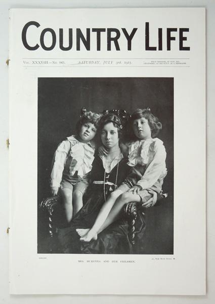 Original Issue of Country Life Magazine Dated July 3rd 1915, with a ...