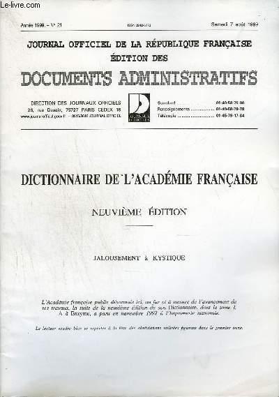 JOURNAL OFFICIEL DE LA REPUBLIQUE FRANCAISE EDITION DES DOCUMENTS ...