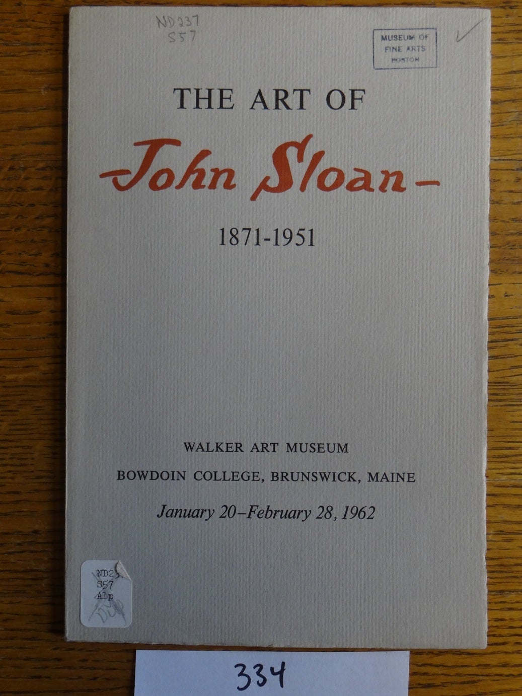 The Art of John Sloan, 1871-1951: A Loan Exhibition and an Introductory ...