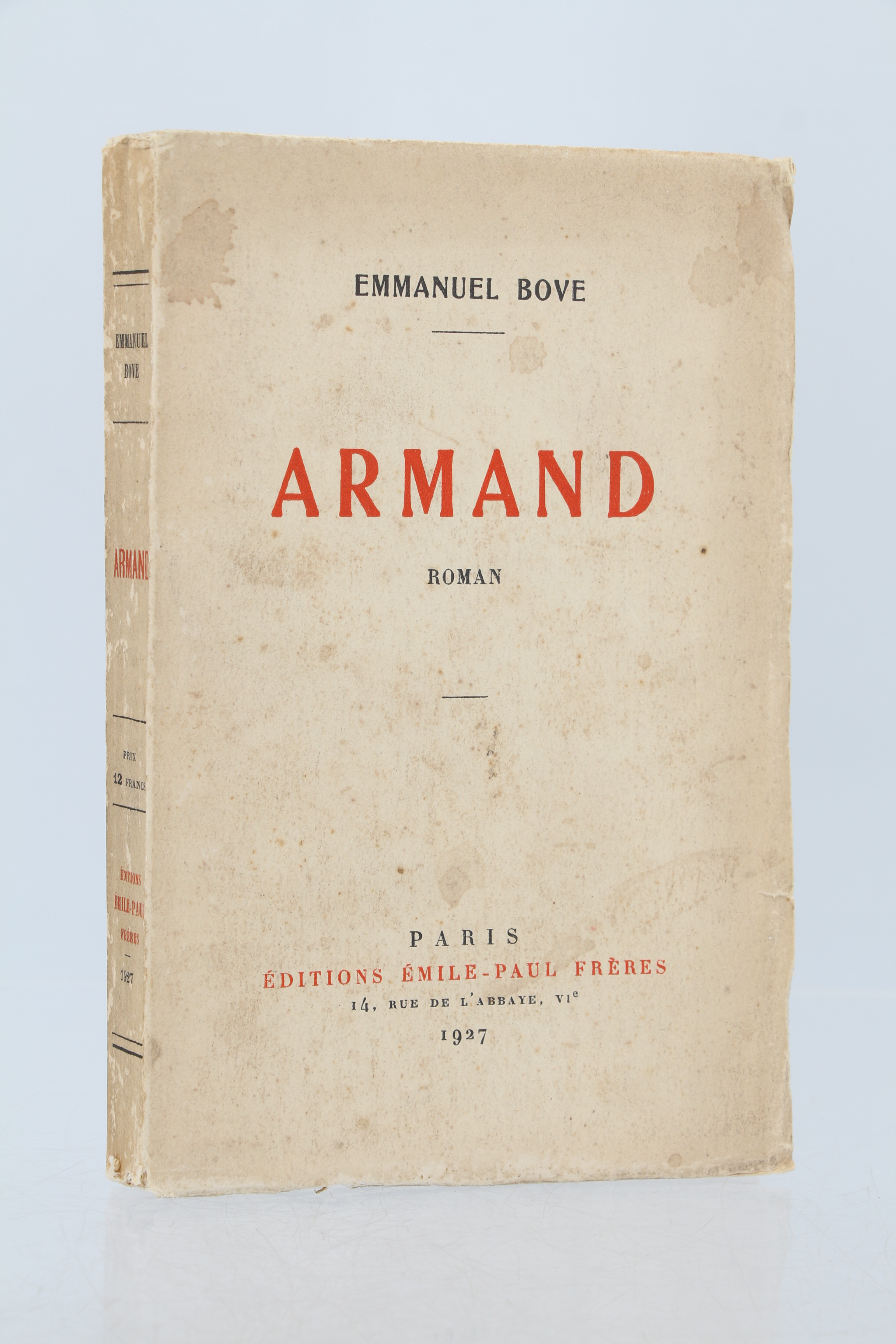 Armand by BOVE Emmanuel: couverture souple (1927) Signed by Author(s ...