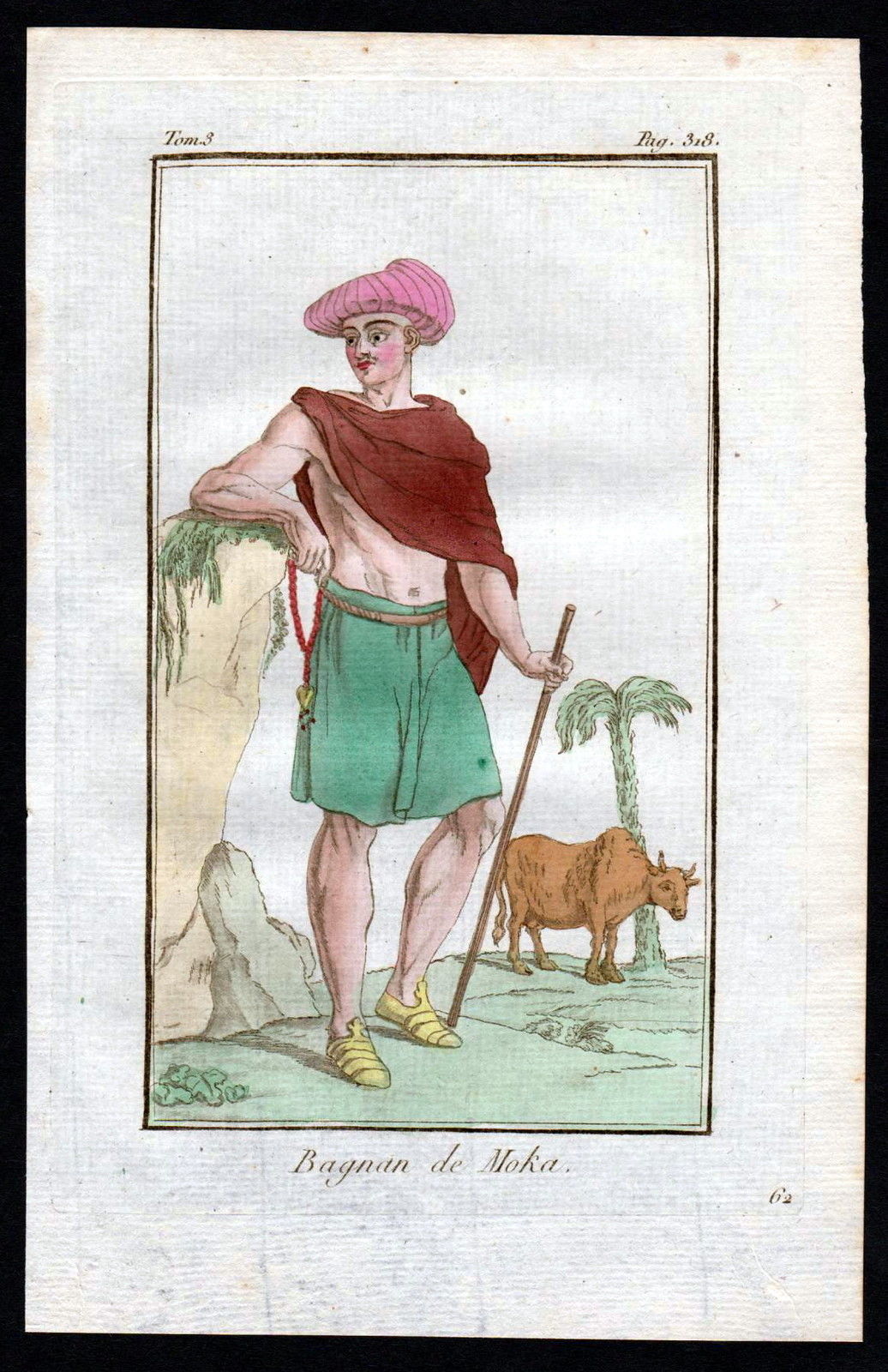 Jemen Mokka Bauer Asia Tracht Trachten costume Yemen Kupferstich: (1800 ...