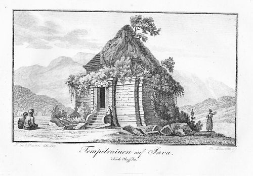 Java Temple Indonesia engraving: (1820) Kunst / Grafik / Poster ...