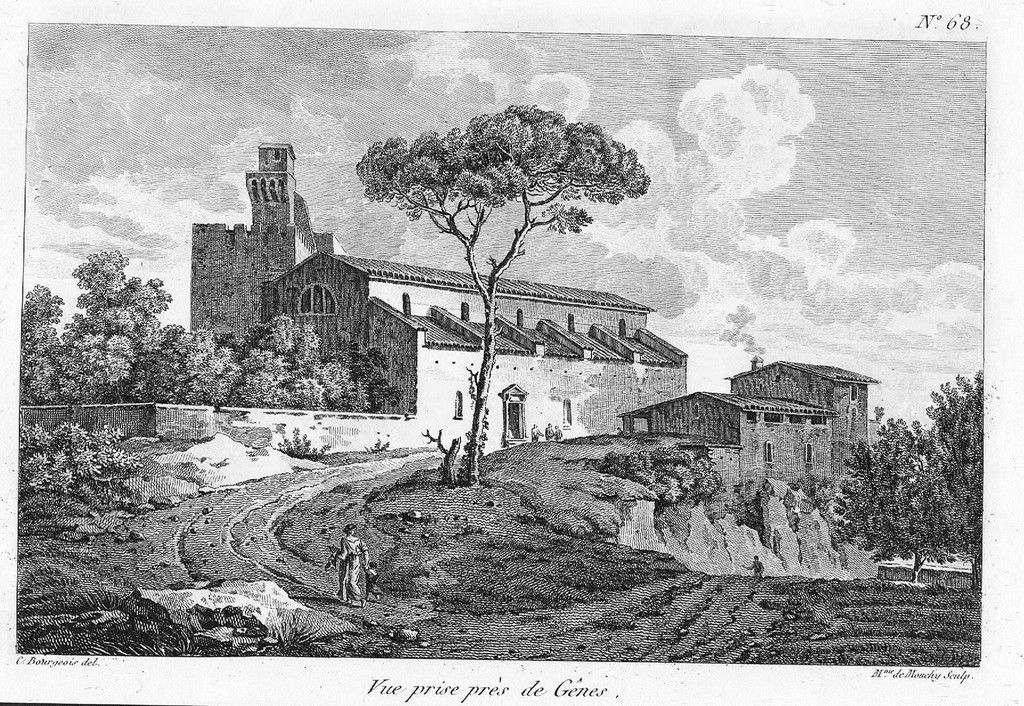 Genova Genoa Italia incisione Bourgeois acquaforte veduta: (1804) Art ...