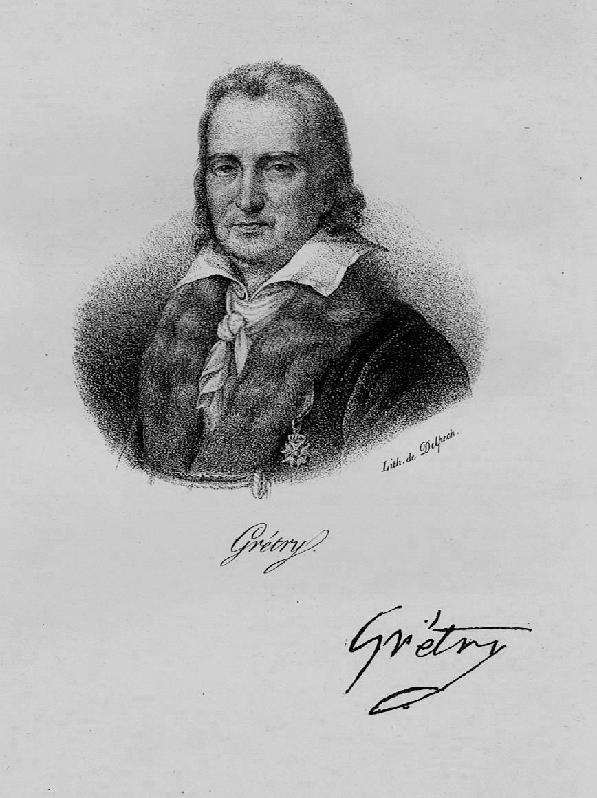 Andre-Ernest-Modeste Gretry Komponist Original Lithographie Portrait ...