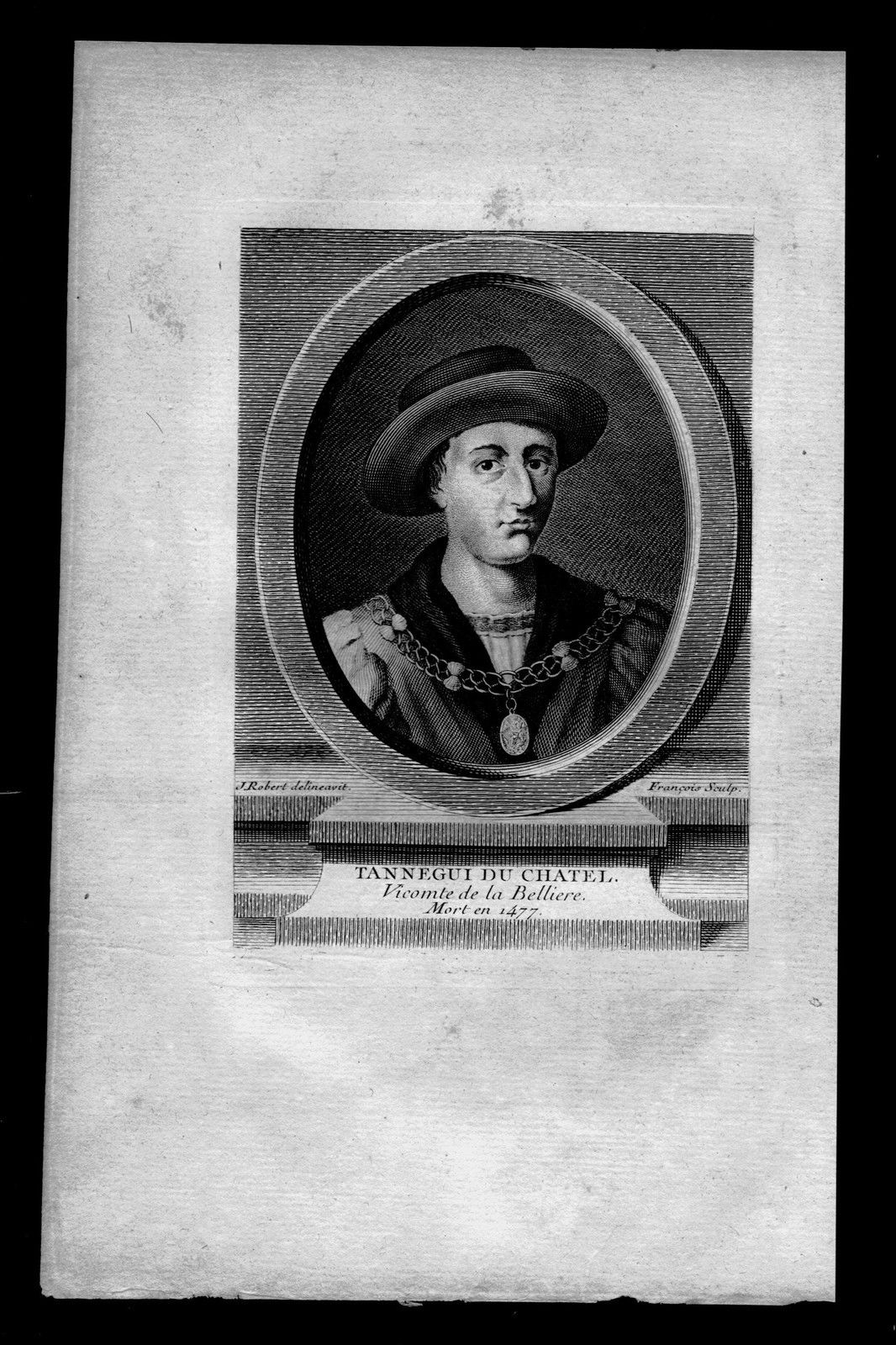 Tanneguy du Chastel Tanguy Beamter Frankreich Kupferstich Portrait ...