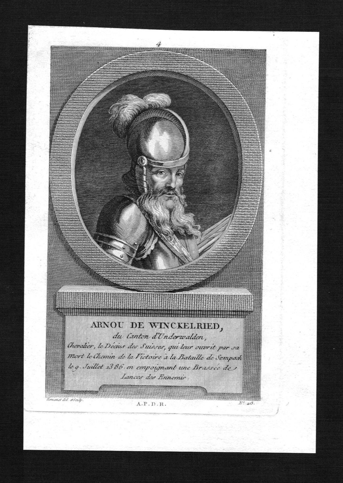 Arnou de Winckelried" - Arnold von Winkelried (?-1386) Sempach ...