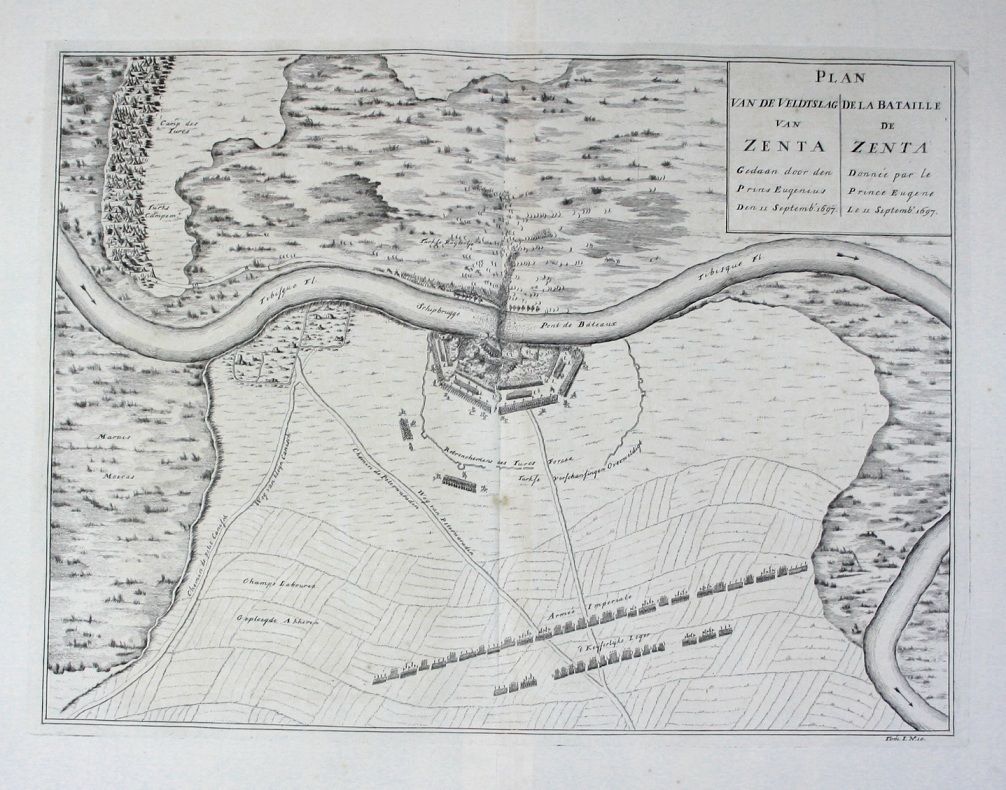 "Plan de la Bataille de Zenta" - Senta / Zenta / Vojvodina / Serbia ...